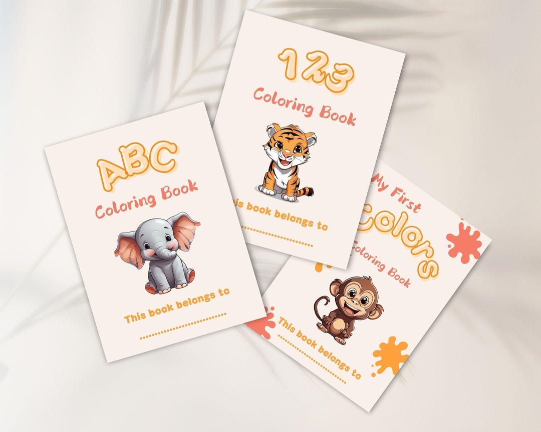 ABC Coloring Book 123 Coloring Book Babys First ABC Book Color by ...
