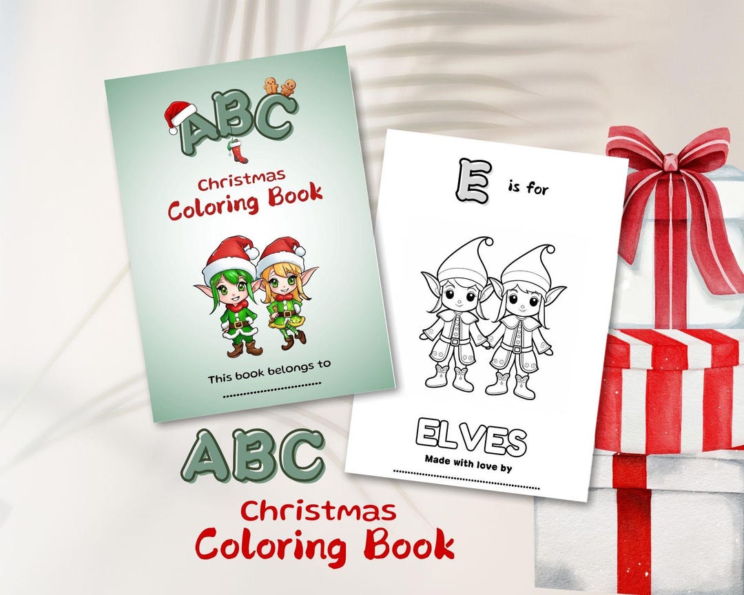 Christmas ABC Coloring Book | Holiday Alphabet (printable PDF) - Etsy