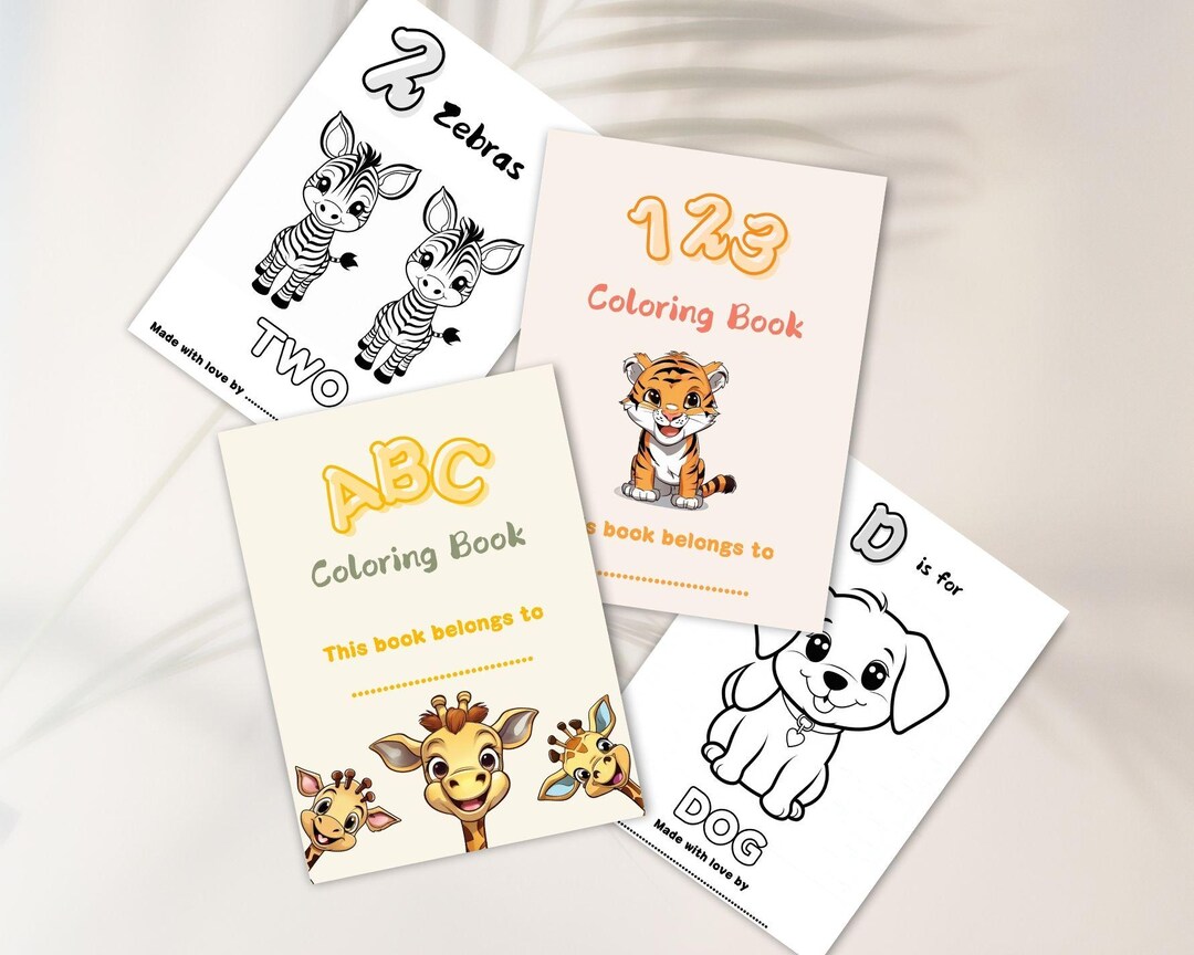 ABC Coloring Book | 123 Coloring Book | Babys First ABC Book | Coloring ...