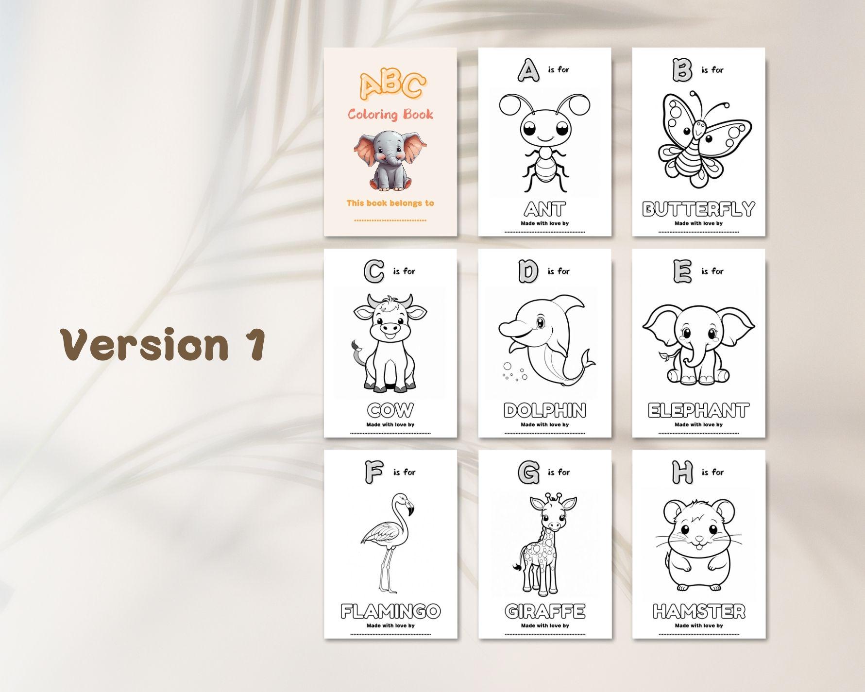 Baby's First ABC Coloring Book | Toddler Learning (printable PDF) - Etsy