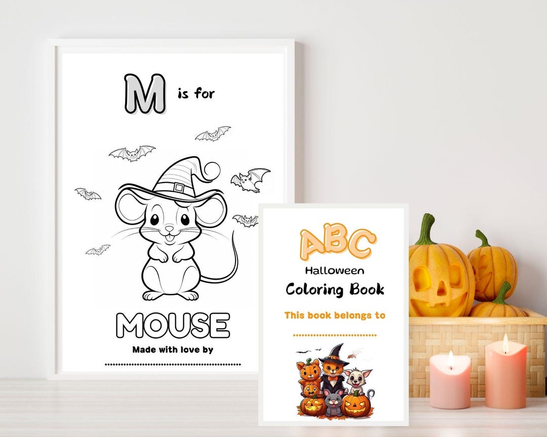 ABC Halloween Coloring Book | Digital Download, Printable, Alphabet ...