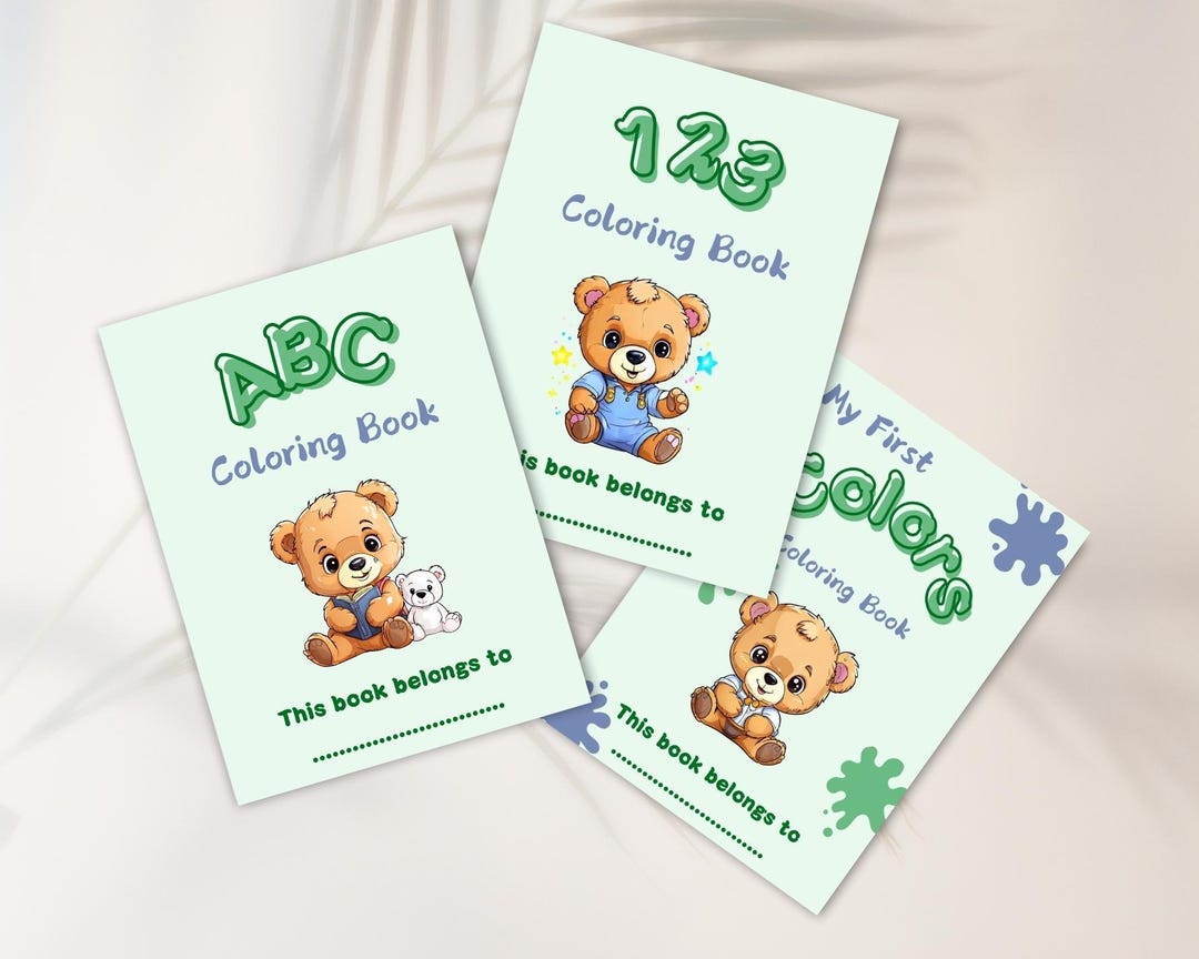 ABC 123 Colors Coloring Book | Toddler Learning (printable PDF) - Etsy