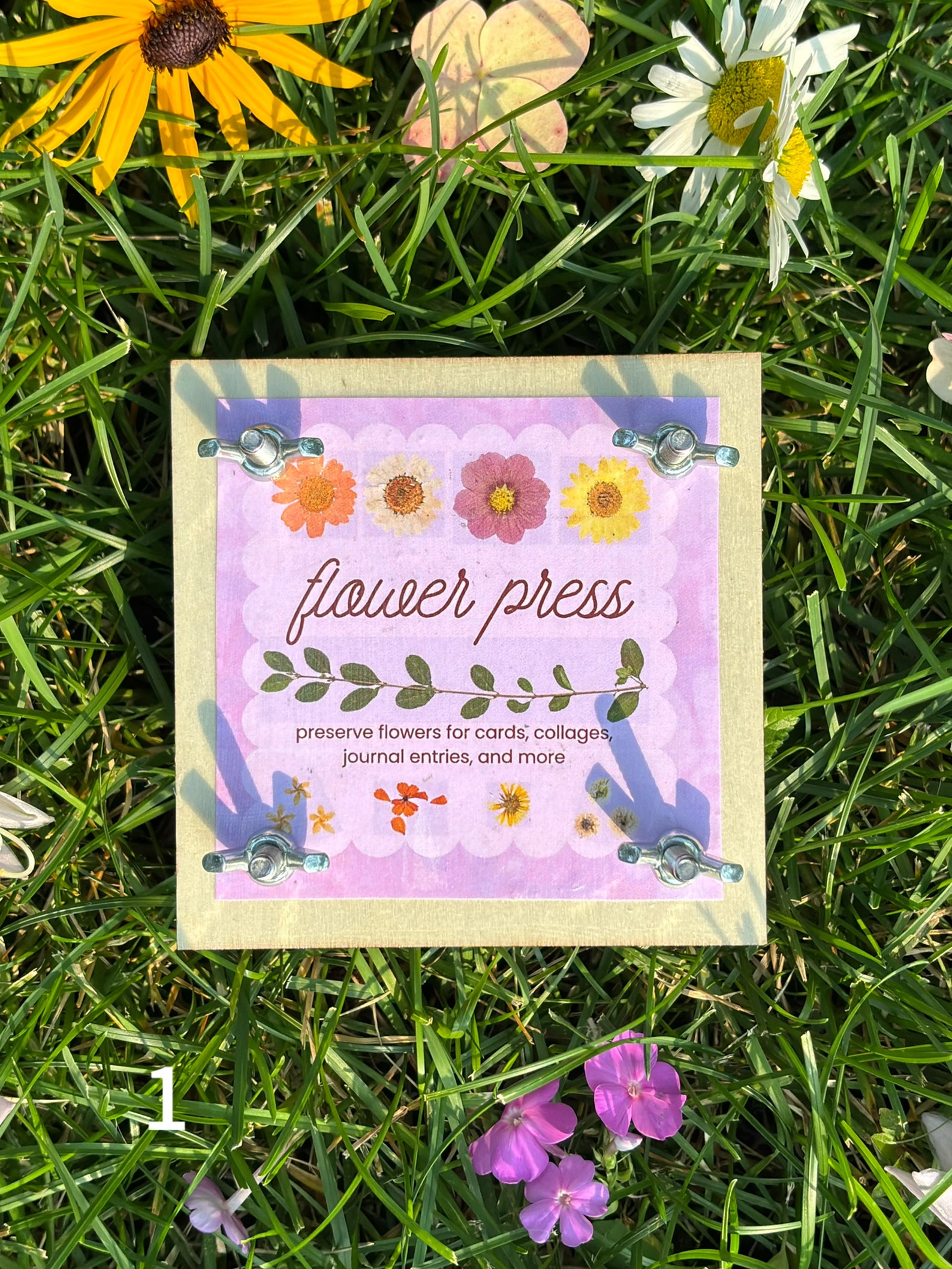 Portable Flower Press, Mini Pocket Wooden Handmade Flower Press, Flower ...