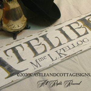Atelier • French Workshop • Vintage Sign • Hand Painted • Personalized ...
