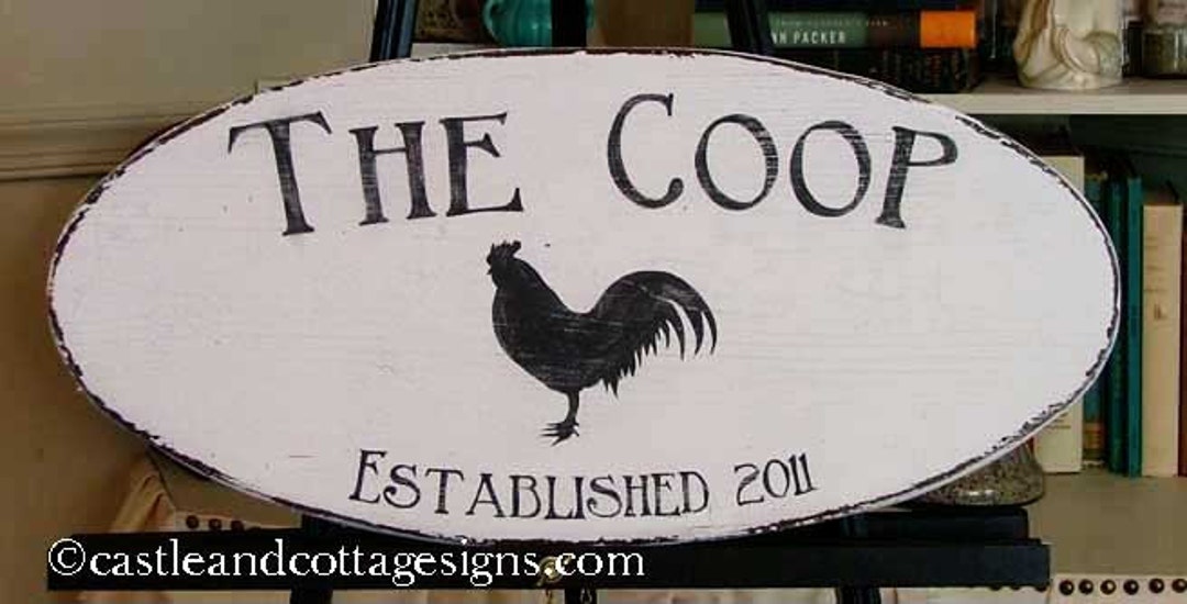 Chicken Coop Sign • Hand Painted • Customized With Established Date ...