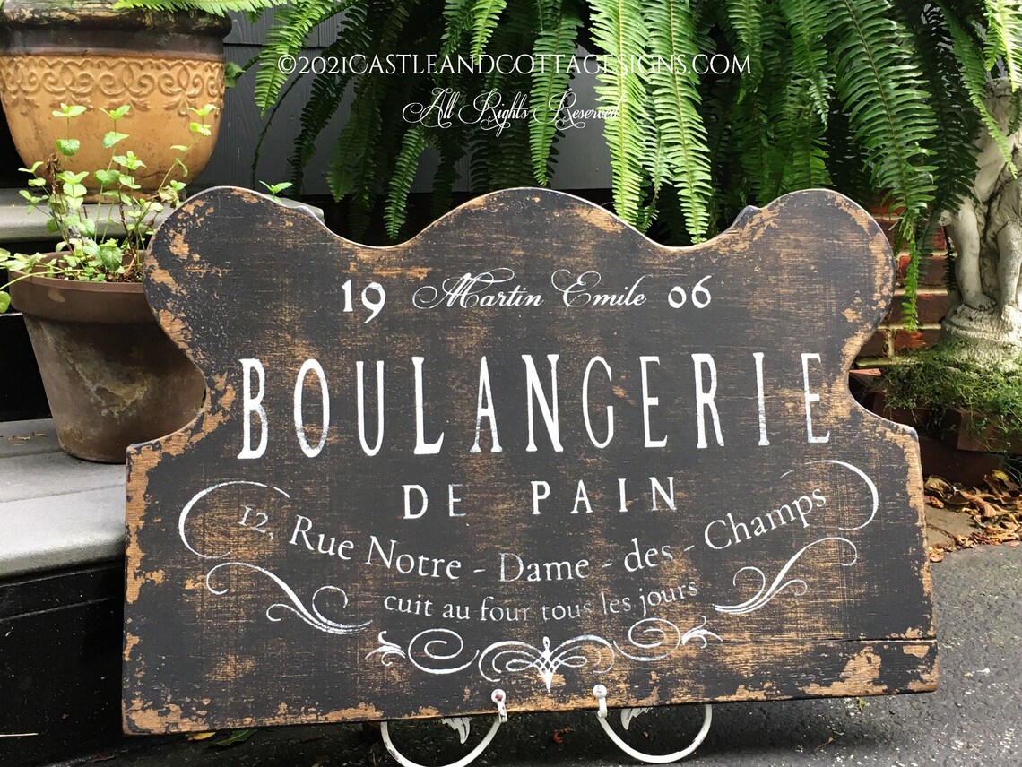 French Country Boulangerie Sign • OOAK • Hand Painted • Original Design ...