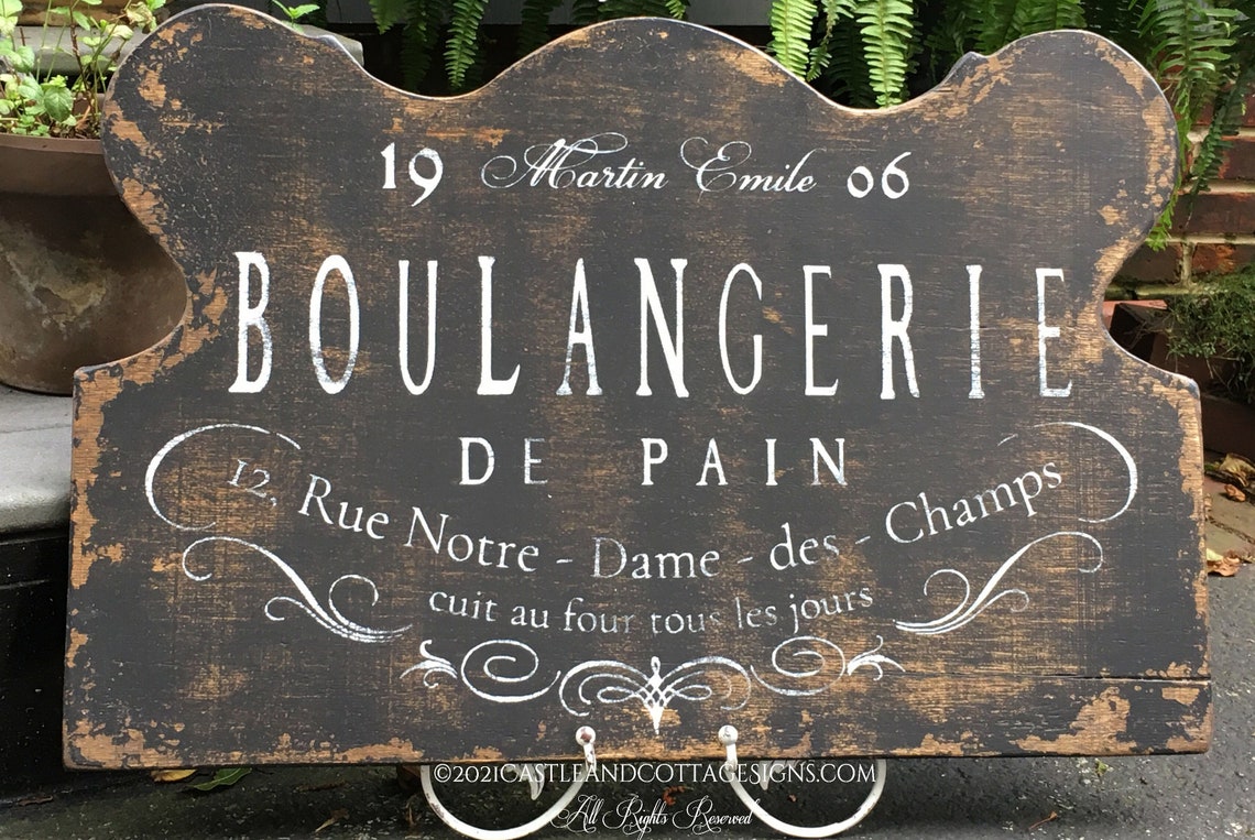 French Country Boulangerie Sign OOAK Hand Painted - Etsy
