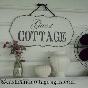 Guest Cottage Sign Chippy Shabby Vintage Handpainted - Etsy