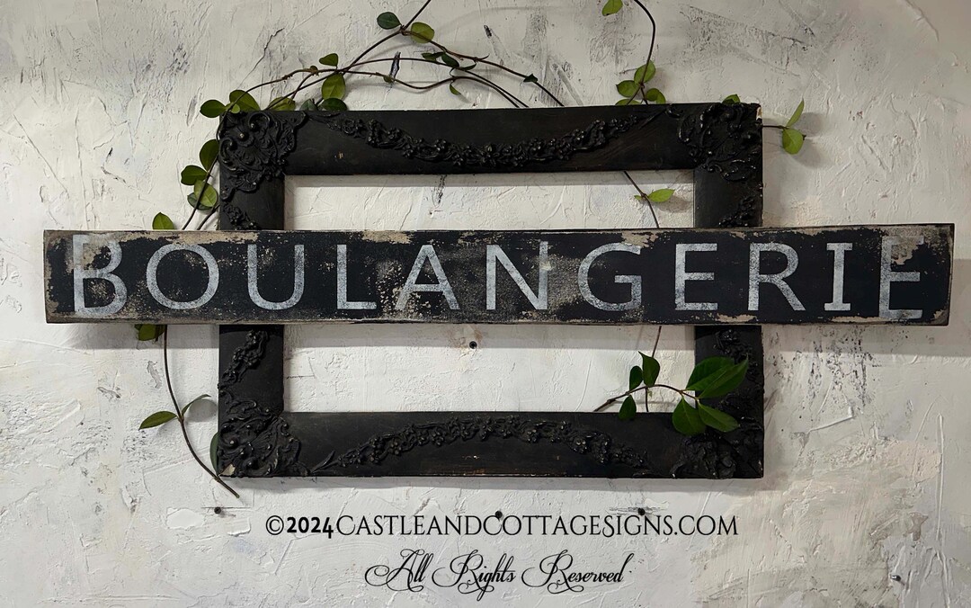 Boulangerie Sign • French Hand Painted • OOAK • Vintage Sign From ...