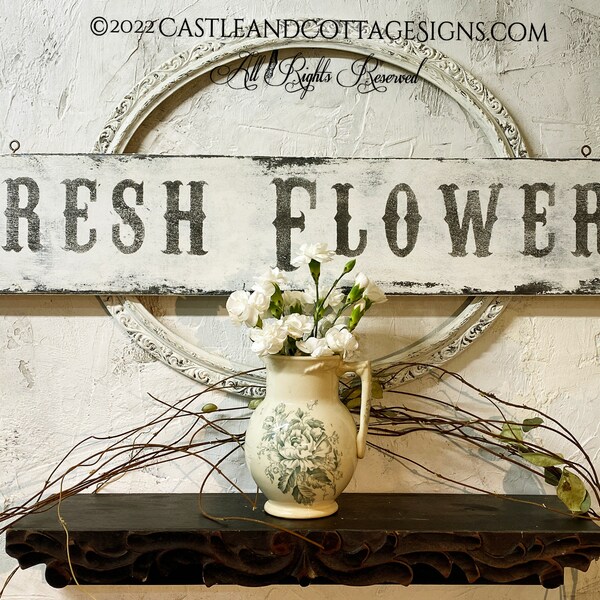 Painted Flowers Sign - Etsy