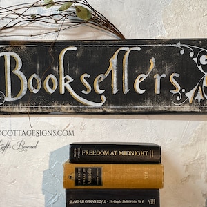 Booksellers • Vintage Hand Painted Sign • Original Design by Castle and ...