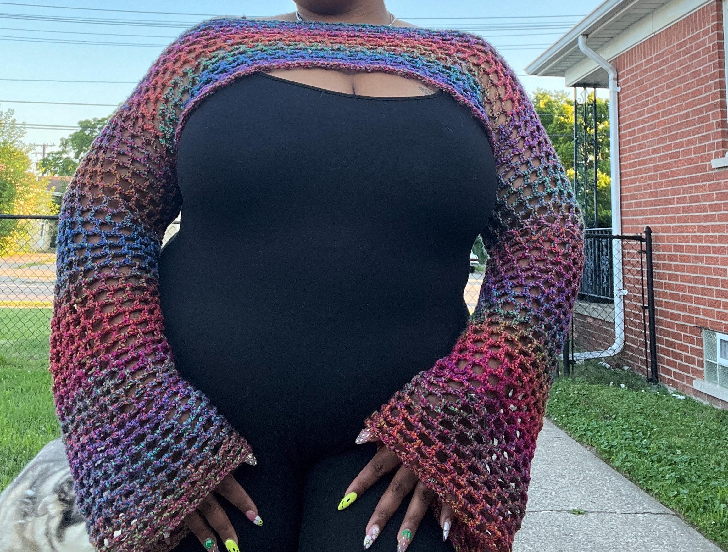 Fairy Core Shrug| Bolero|crochet Shrug|long Sleeves| Colorful - Etsy