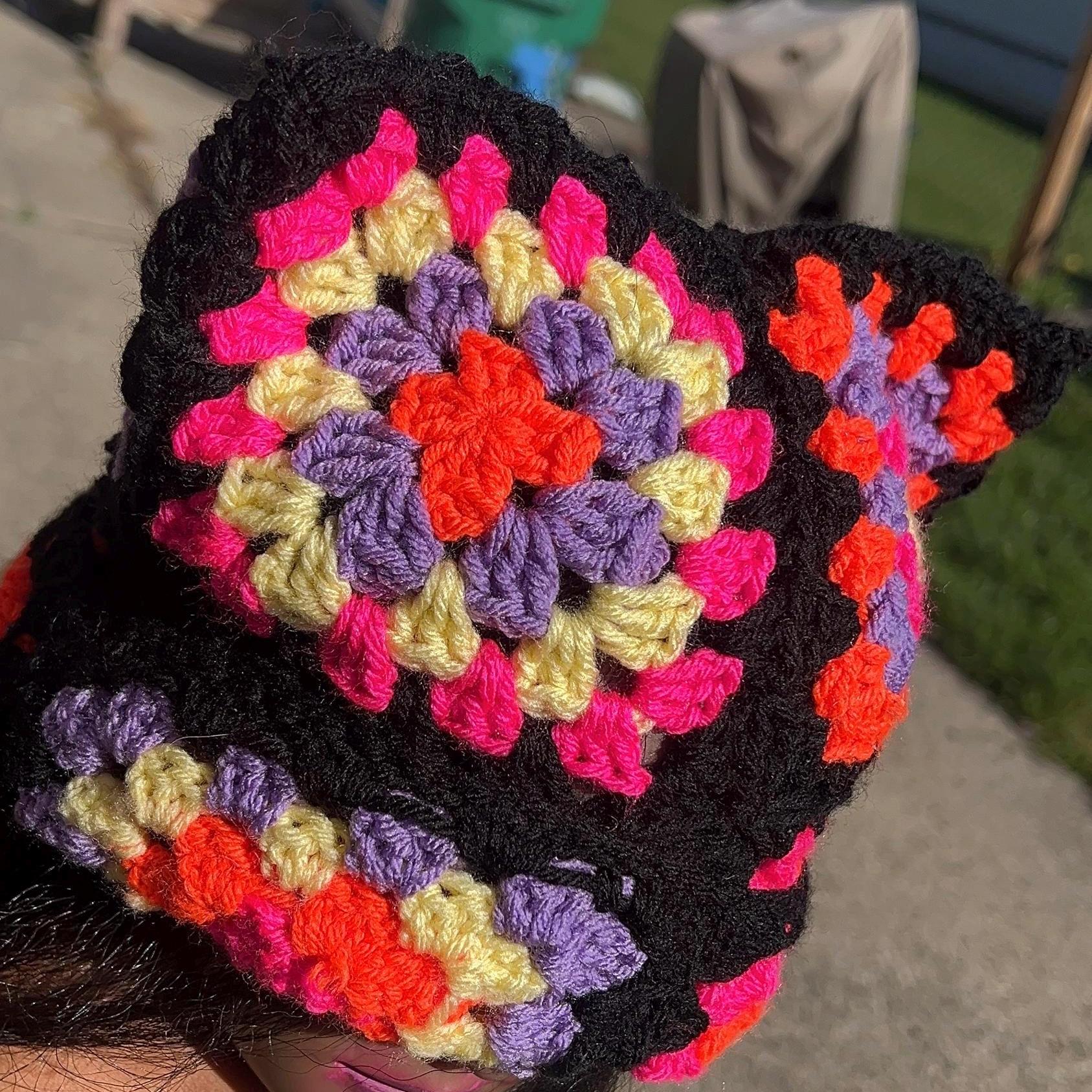 Granny Square Cat Hat | Cat Hat | Crochet Hat - Etsy