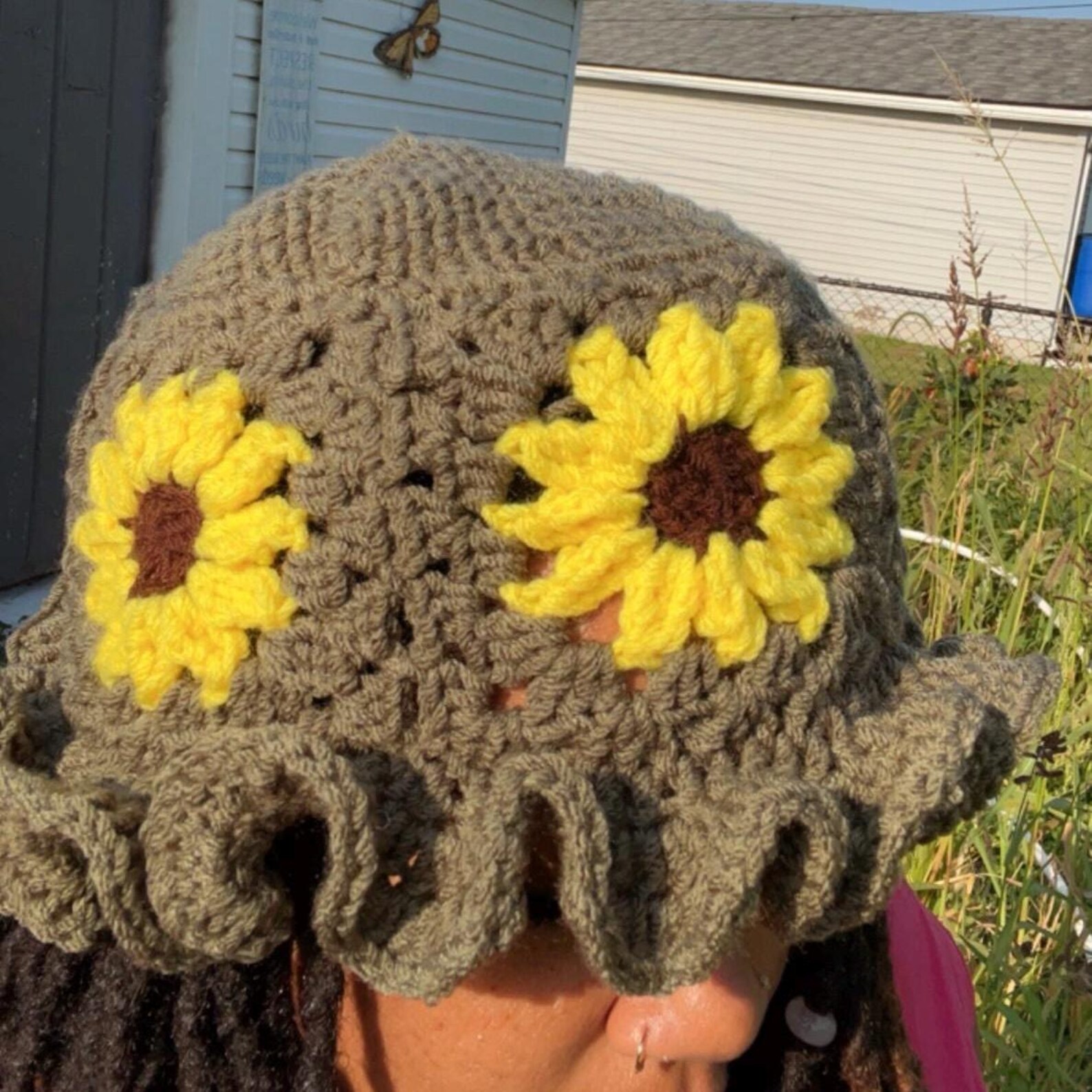 Sunflower Ruffle Hat - Etsy