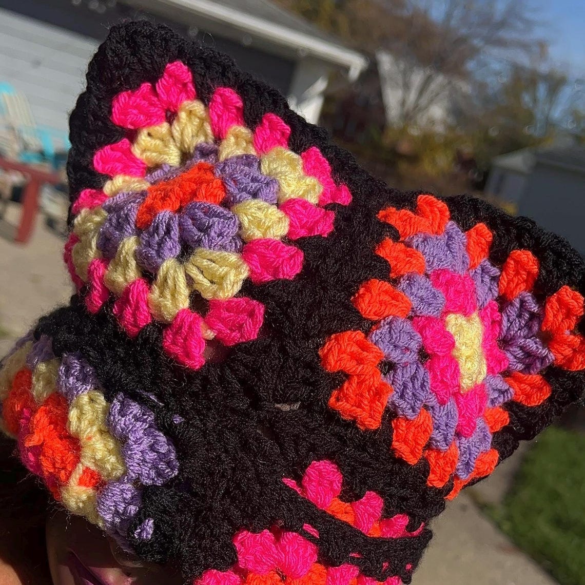Granny Square Cat Hat | Cat Hat | Crochet Hat - Etsy
