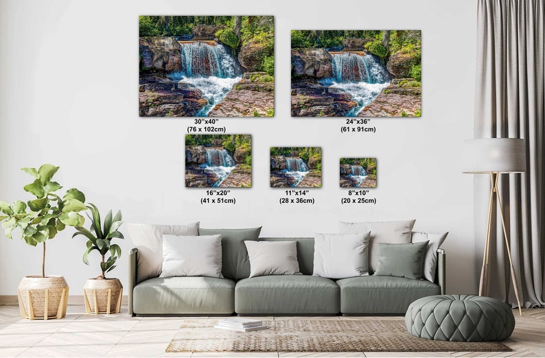 Cascading Waterfalls Print/canvas/acrylic/metal - Etsy