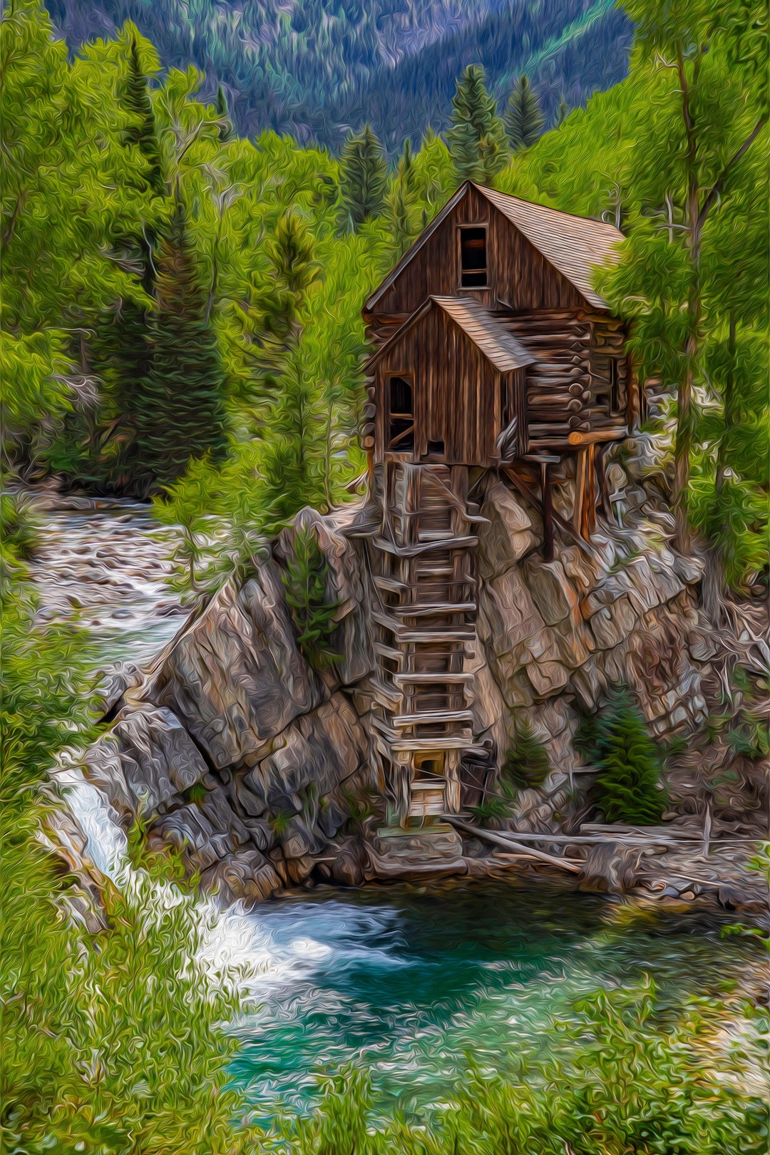 Enchanted Crystal Mill - Painting Effects - Etsy