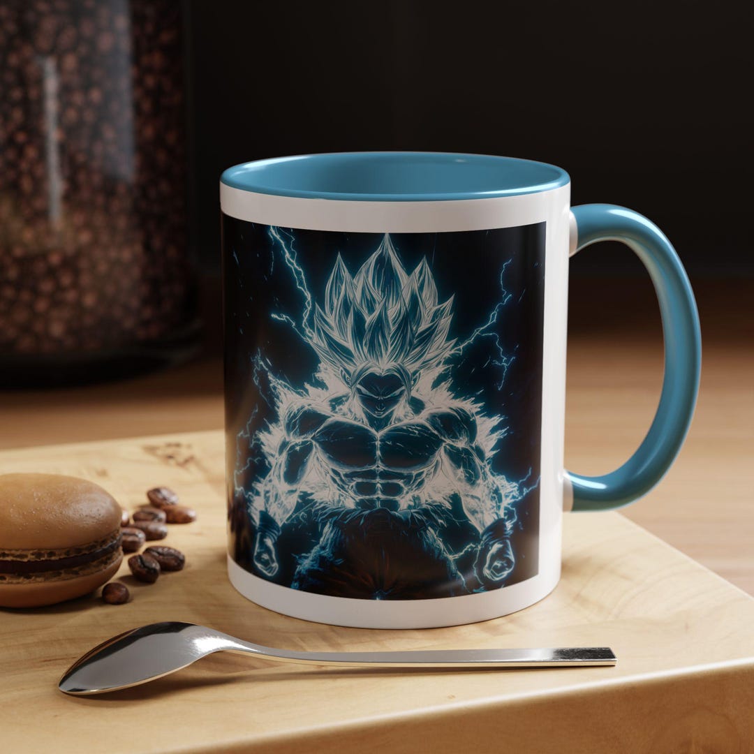 Electrifying Goku Mug Dragon Ball Z Lightning Design Coffee Cup 11 Oz ...