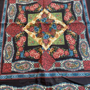 Springs Industries Floral Cheater Quilt Quilting, Sewing Fabric Panel ...