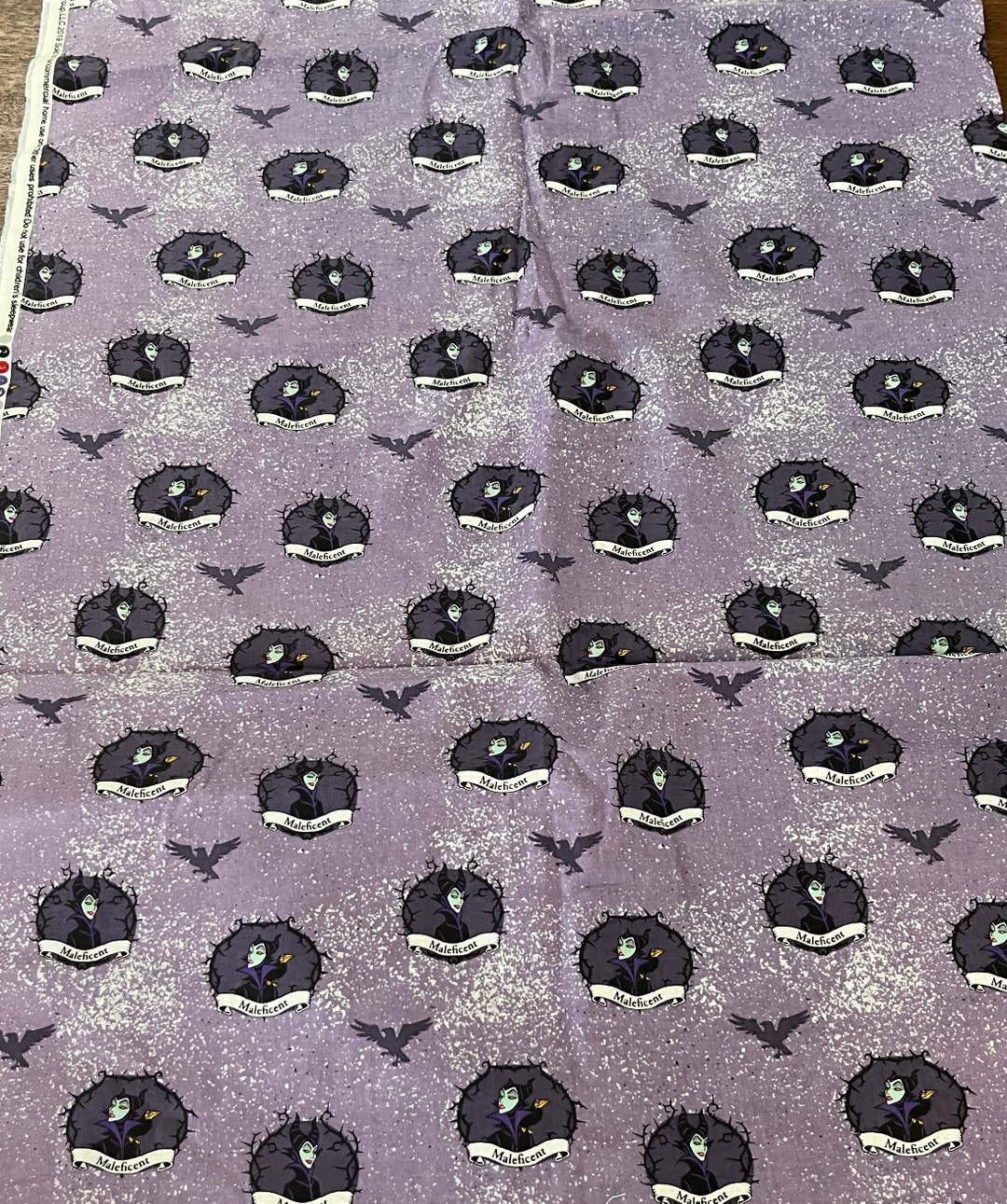 1/2 Yard Disney Maleficent Framed | Purple Villain | 100 % Cotton ...