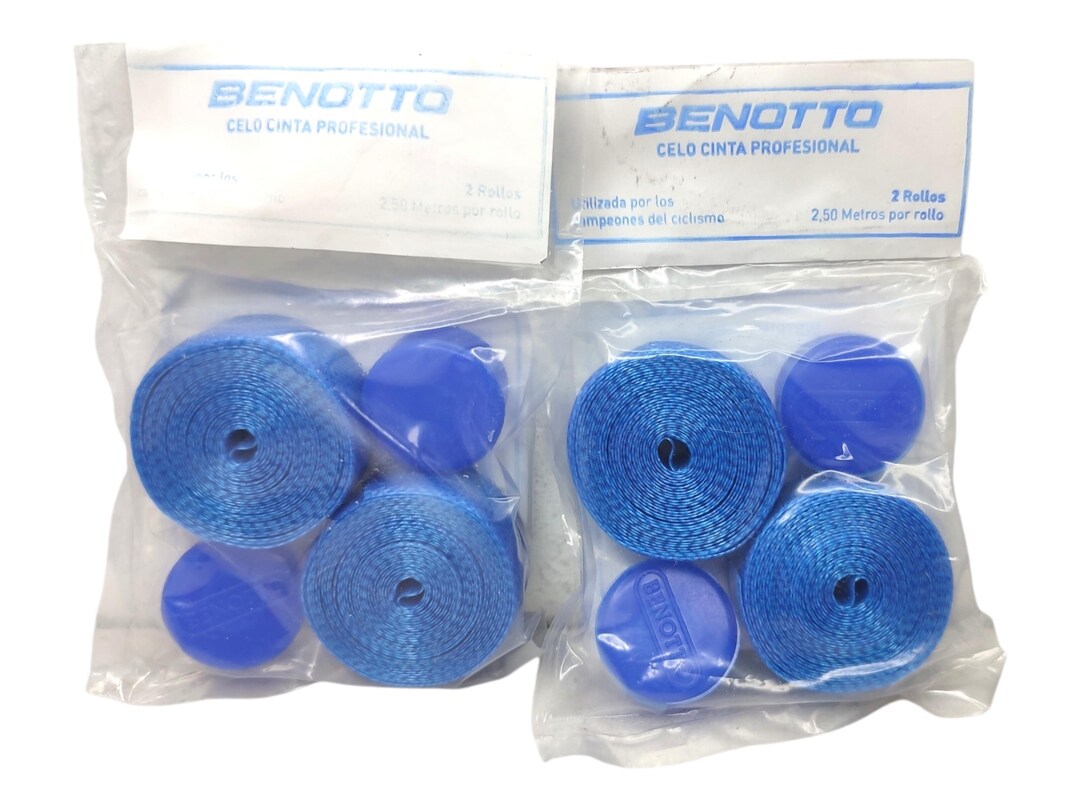 2 Benotto Textured Blue Handlebar Tapes Cello Bar Packs Vintage Bicycle ...
