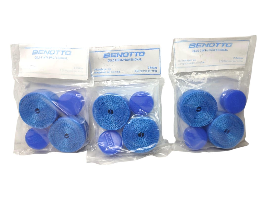 3 Benotto Textured Blue Handlebar Tapes Cello Bar Packs Vintage Bicycle ...