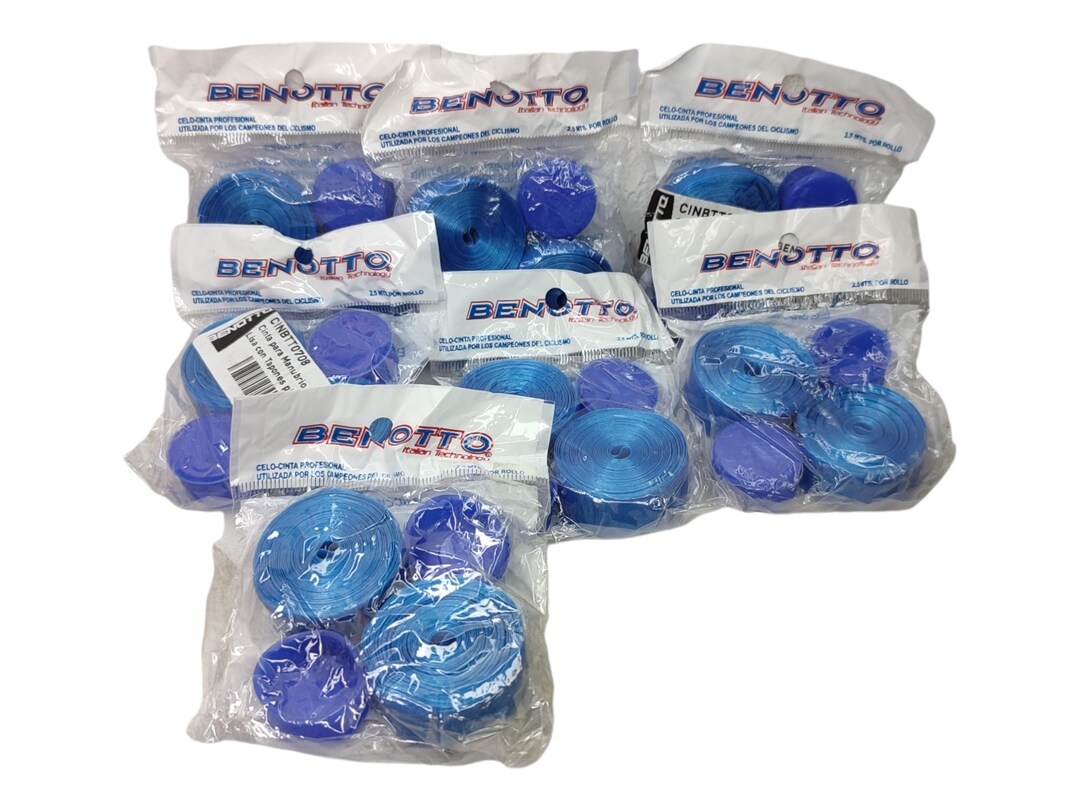 7 Benotto Smooth Blue Handlebar Tapes Cello Bar Pack Vintage Bicycle ...