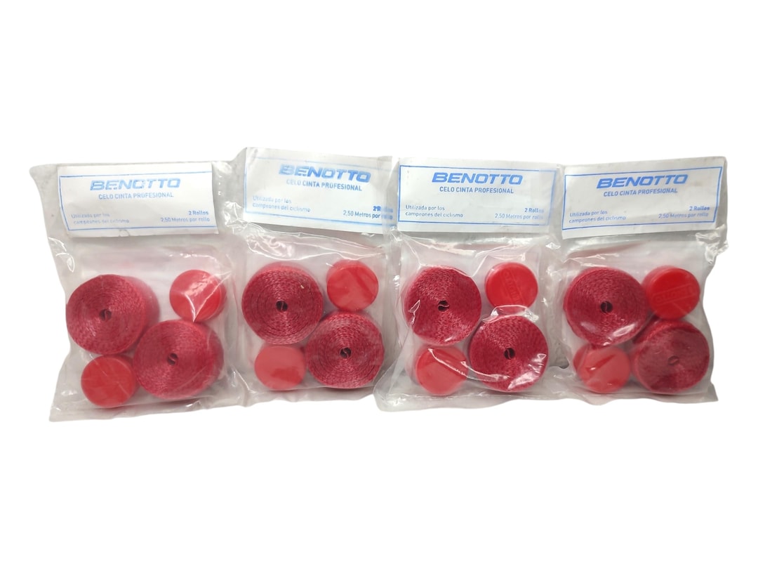4 Benotto Textured Red Handlebar Tapes Cello Bar Pack Vintage Bicycle ...