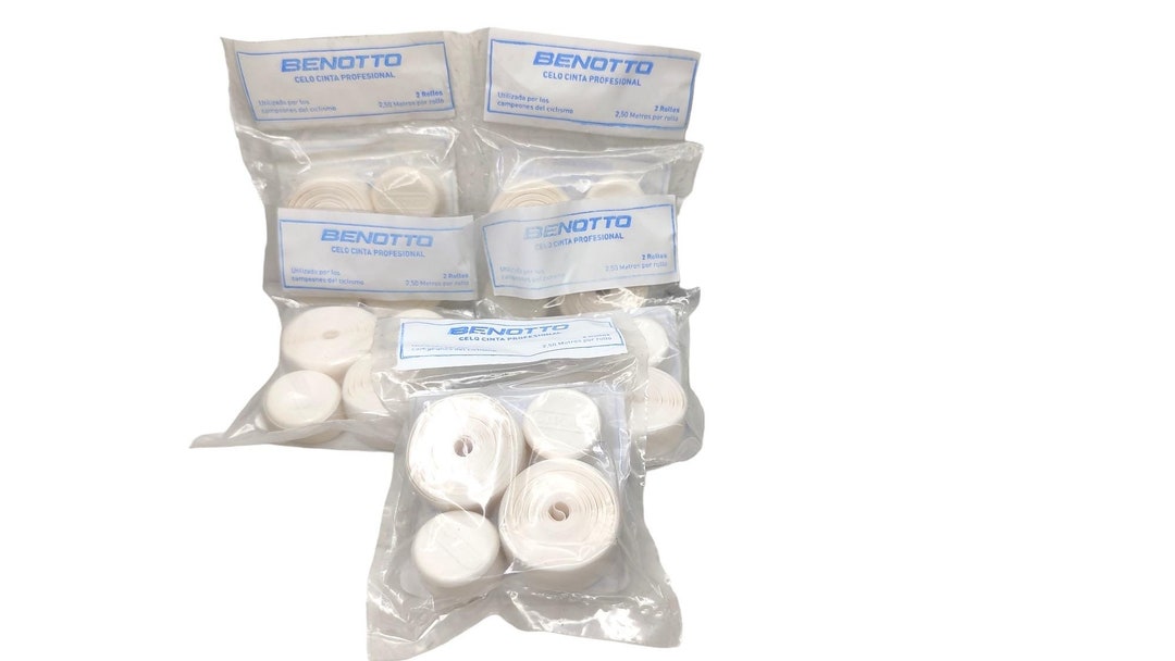 5 Benotto Smooth White Handlebar Tapes Cello Bar Pack Vintage Bicycle ...