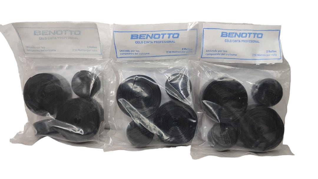 3 Benotto Smooth Black Handlebar Tapes Cello Bar Pack Vintage Bicycle ...