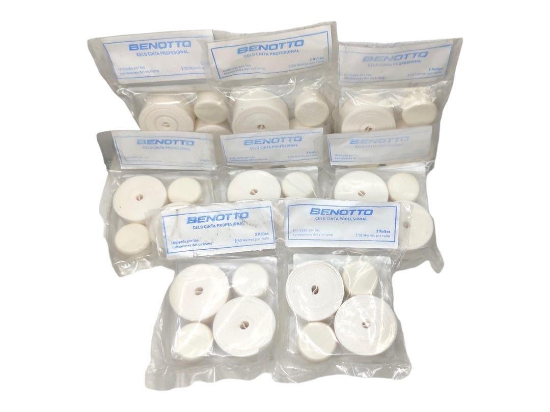 8 Benotto Textured White Handlebar Tape Cello Bar Packs Vintage Bicycle ...