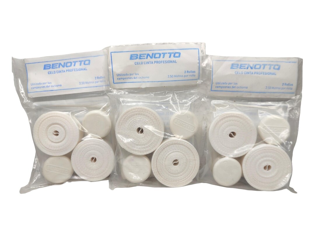 3 Benotto Textured White Handlebar Tape Cello Bar Packs Vintage Bicycle ...