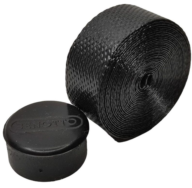 6 Benotto Textured Black Handlebar Tapes Cello Bar Pack Vintage Bicycle ...