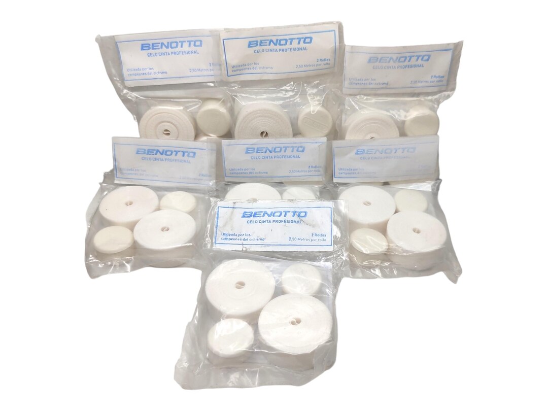 7 Benotto Textured White Handlebar Tape Cello Bar Packs Vintage Bicycle ...