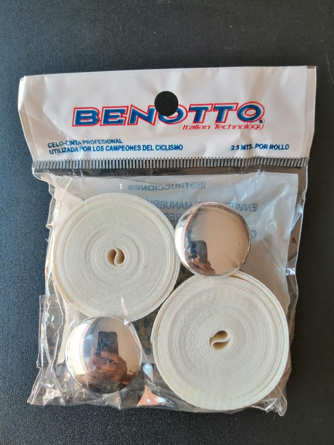 1 Benotto Textured White Handlebar Tapes Cello Bar Pack Vintage Bicycle ...