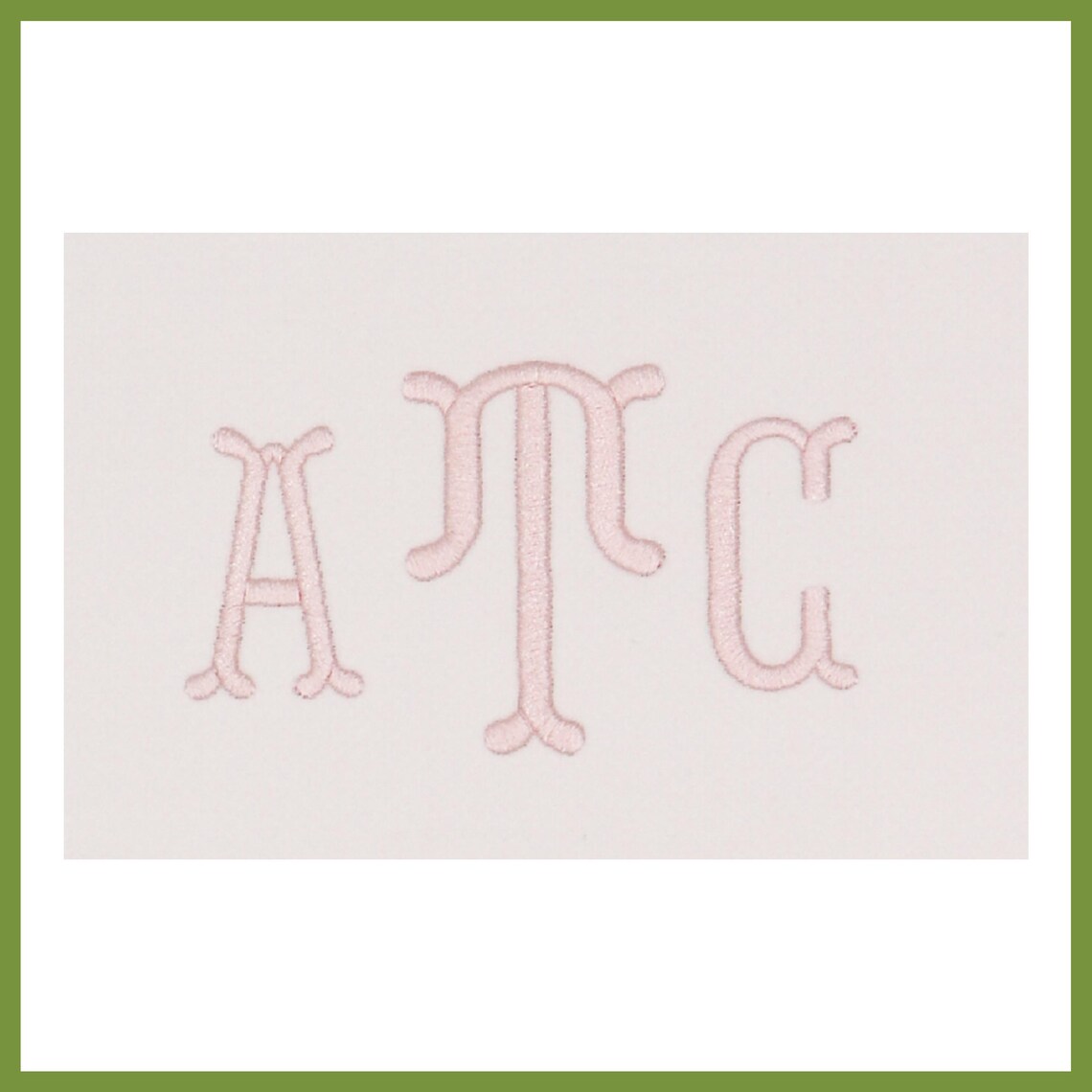 Custom Embroidered Pink Monogram Birth Announcement Wall Art 8x10 ...