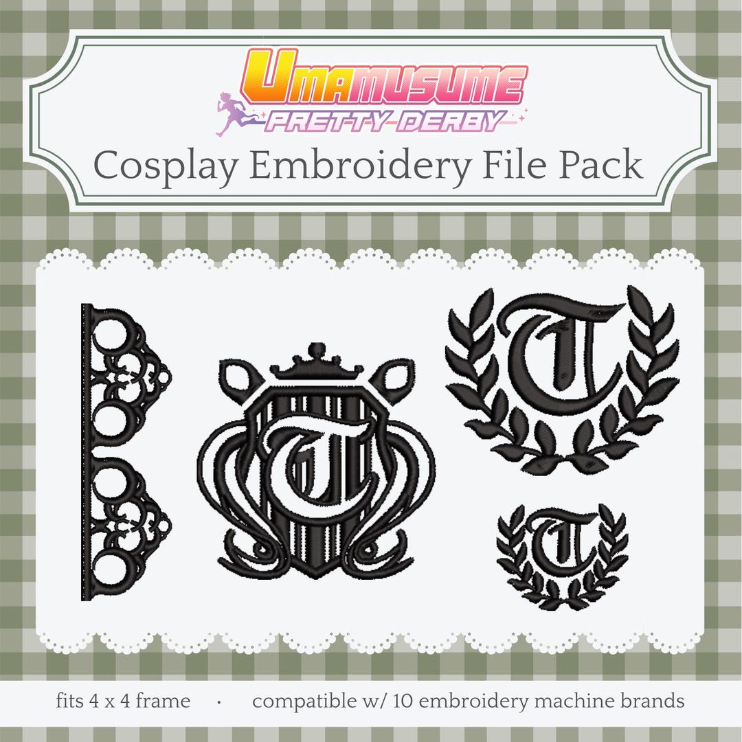 Uma Musume Pretty Derby (umamusume) Embroidery Design Cosplay Files ...