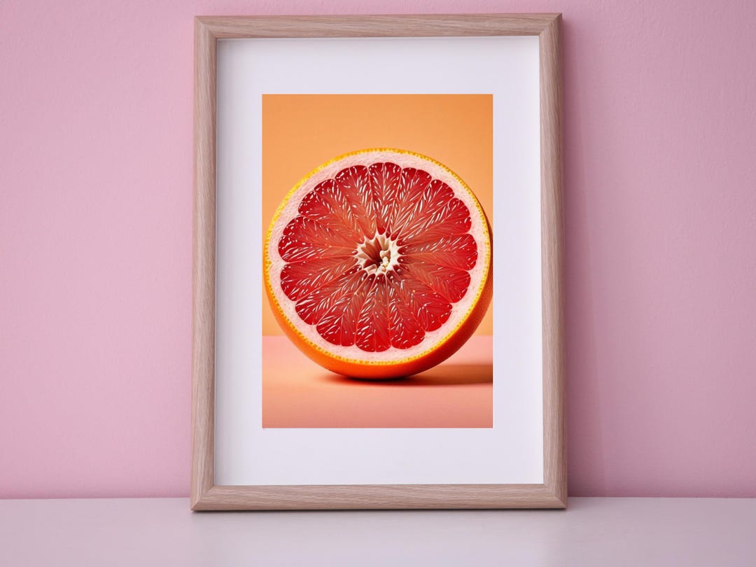 Grapefruit Wall Art Printable Instant Download AI Generated Art Fruit ...