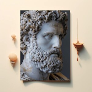 Ancient Greek Statue Digital Art Print | Classical Marble Sculpture ...