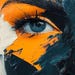 Fiery Gaze: A Digital Oil Painting of the Human Eye Downloaded ...