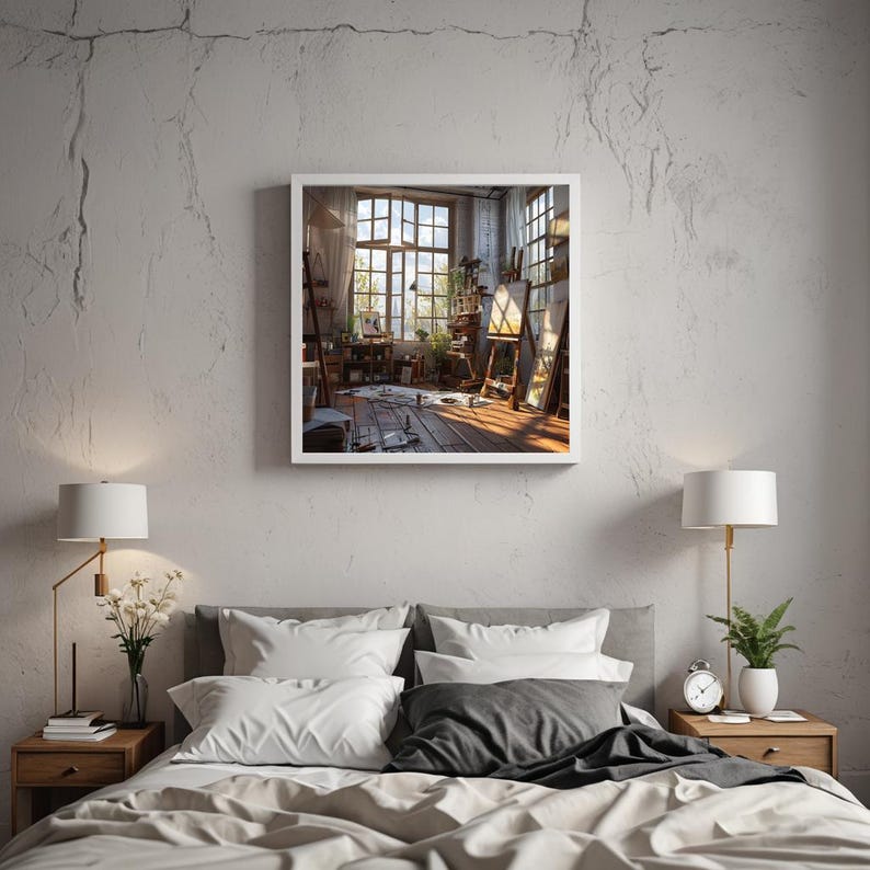 Sunlit Studio Printable Wall Art: Glimpse Into the Creative World of an ...