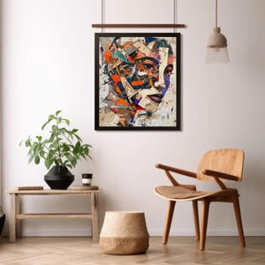 Fragmented Faces: A Modern Exploration of Identity, Digital Print, Wall ...