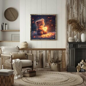 Adorable Teddy Bear With Heart Balloon, Valentines Day Digital Art ...