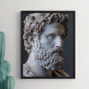 Ancient Greek Statue Digital Art Print | Classical Marble Sculpture ...