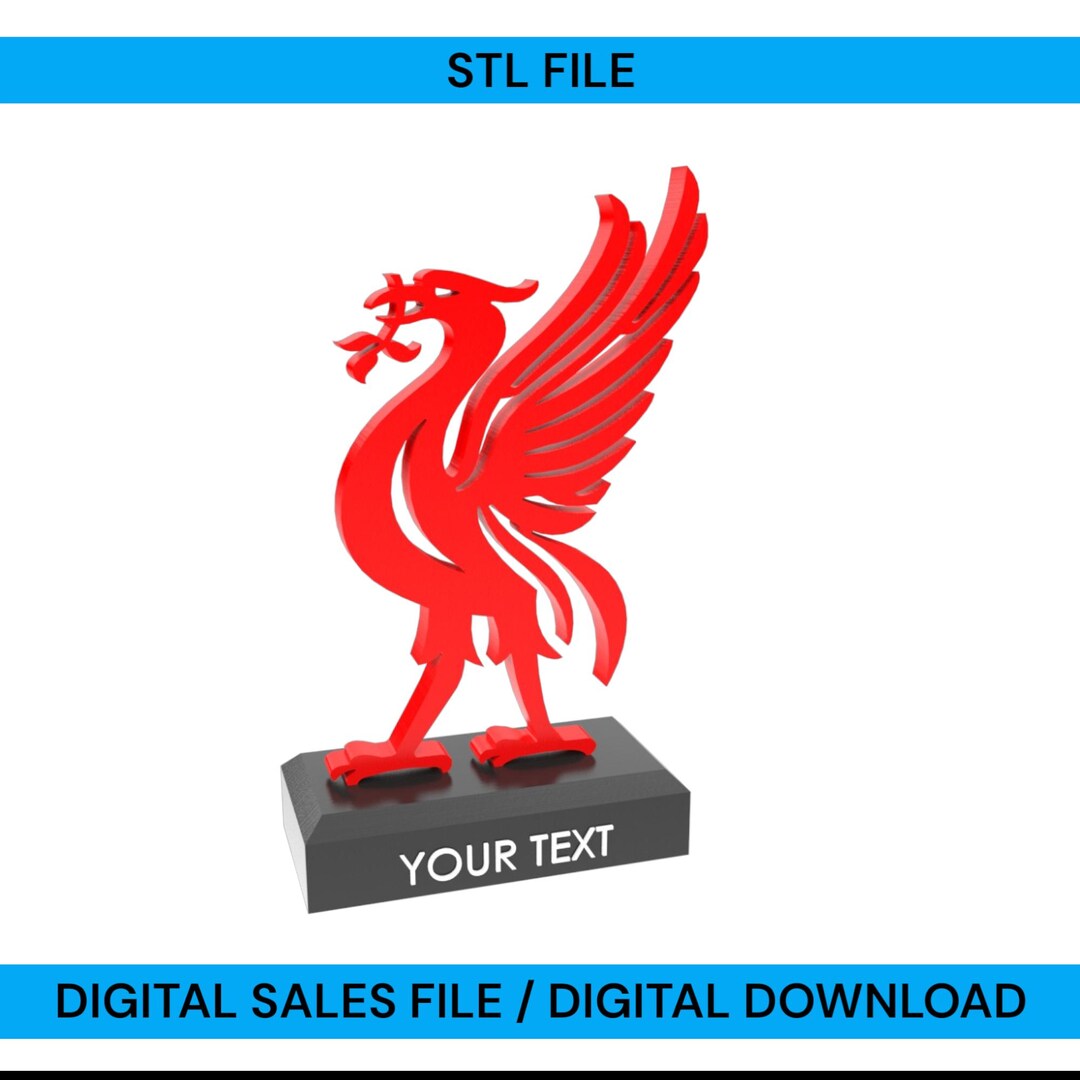 Personalized Modern & Unique Liverpool FC Desk Plate Liver Bird Logo 3d ...