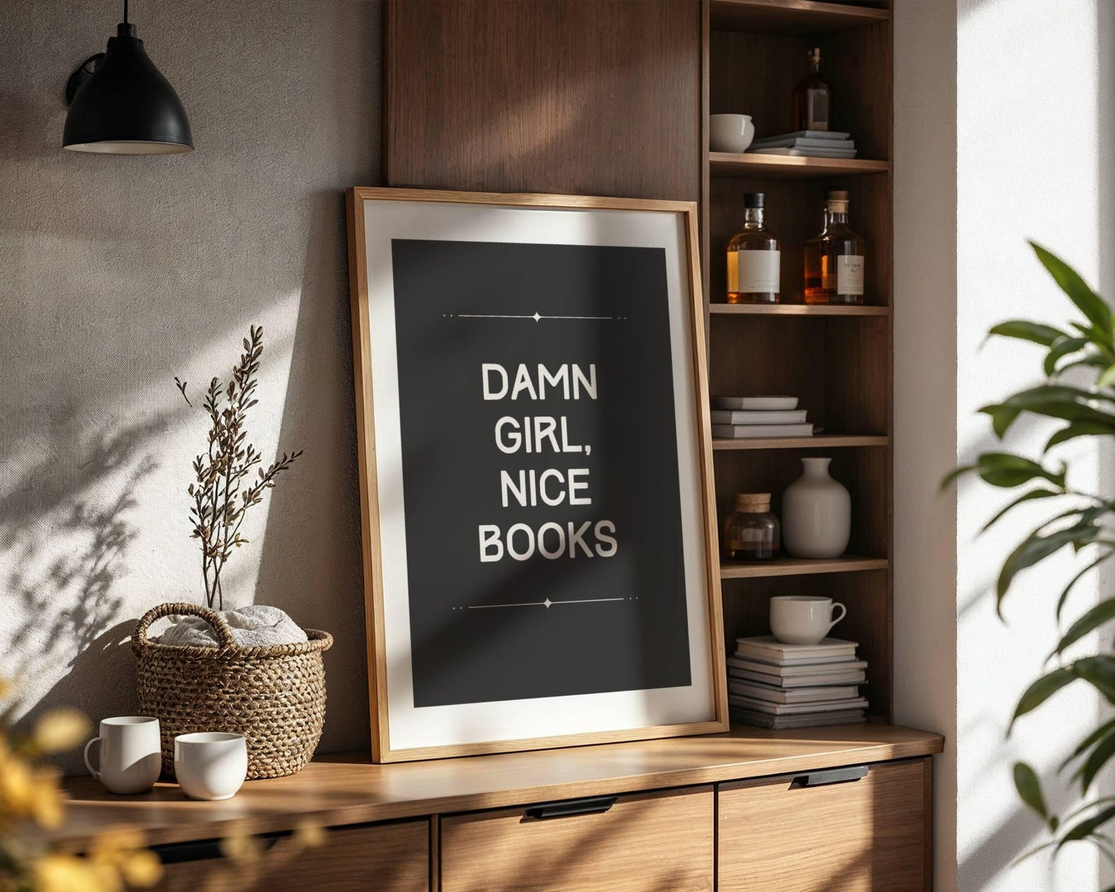 Damn Girl Nice Books | Printable Wall Art | Bookish Gift, Bold ...