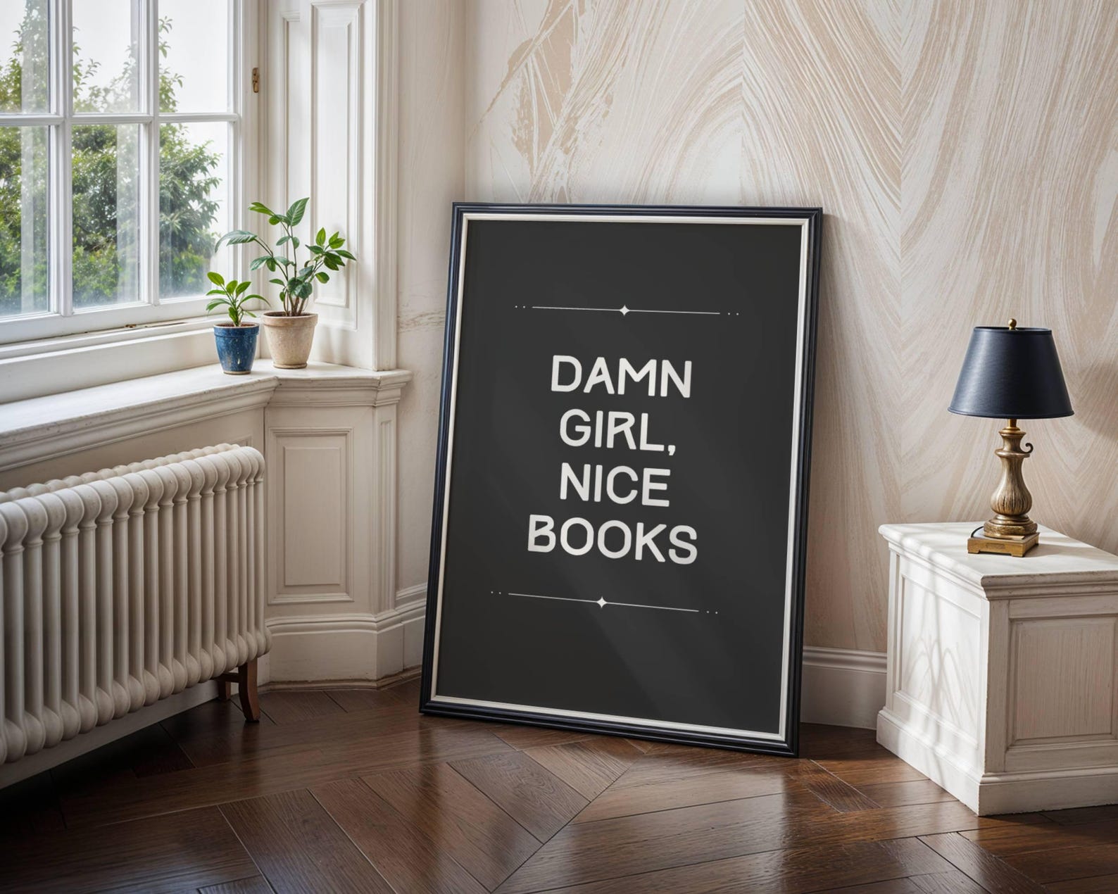 Damn Girl Nice Books | Printable Wall Art | Bookish Gift, Bold ...