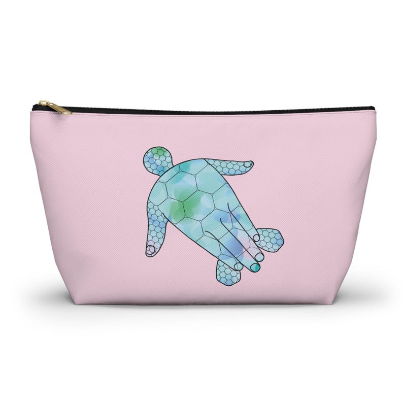 Sea Turtle ASL - Accessory Pouch W T-bottom, ASL Gifts, Sign Language ...