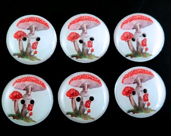 Mushroom Buttons - Etsy