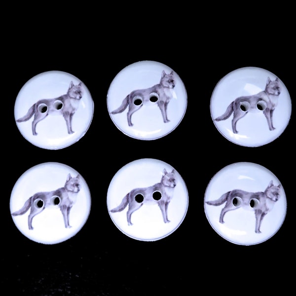 Wolf Buttons - Etsy
